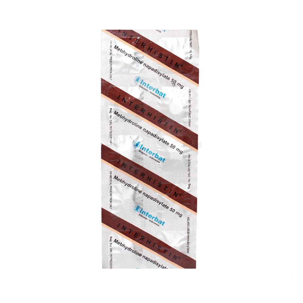 Interhistin 50 mg 10 Tablet - Kegunaan, Efek Samping, Dosis dan Aturan ...