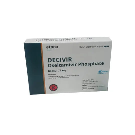 Decivir (Oseltamivir) 75 mg 10 Kapsul - Kegunaan, Efek Samping, Dosis ...