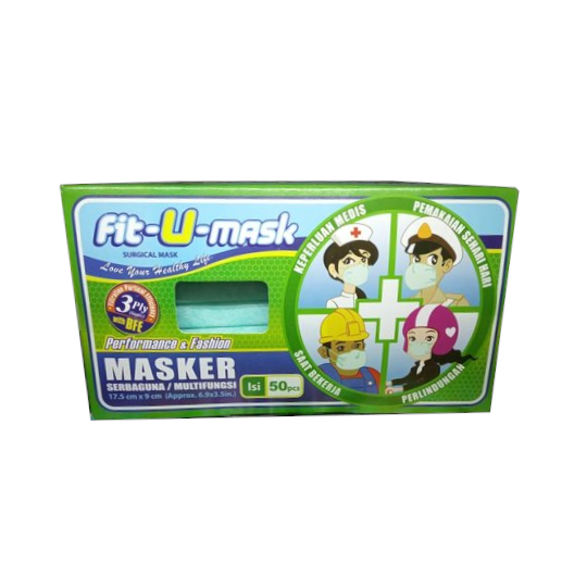 Fit-U Mask Earloop Green 50 Pieces - Kegunaan, Efek Samping, Dosis dan ...