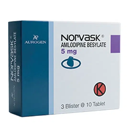 Norvask 5 mg 10 Tablet: Obat untuk hipertensi amlodipine paten paten.