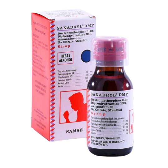 Sanadryl DMP Sirup 120 ml - Kegunaan, Efek Samping, Dosis dan Aturan ... Sanadryl DMP Sirup 120 ml - Kegunaan, Efek Samping, Dosis dan Aturan ...