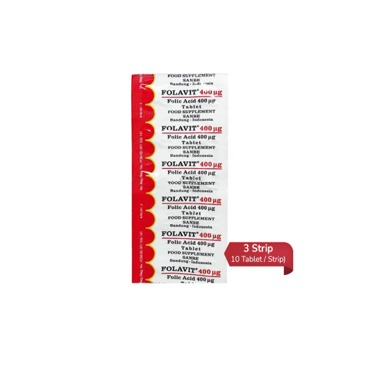 Folavit 400 mcg 3 Strip (10 Tablet/Strip) - Hemat Borongan - Kegunaan ...
