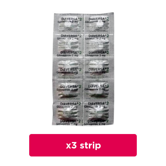 Diaversa 2 mg 3 Strip (10 Tablet/Strip) - Obat Rutin - Kegunaan, Efek ...