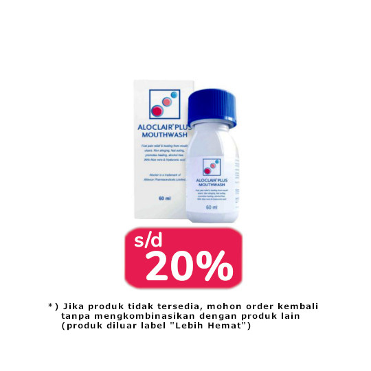 ALOCLAIR PLUS MOUTHWASH 60 ML - Kegunaan, Efek Samping, Dosis dan ...