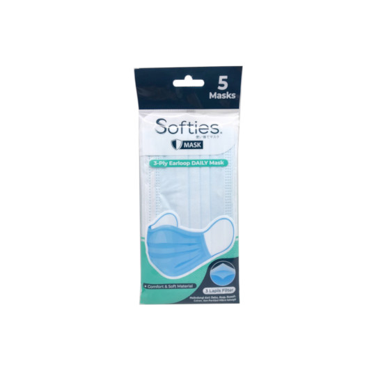 Softies Masker Daily Earloop 5 Pieces - Kegunaan, Efek Samping, Dosis ...