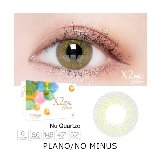 X2 Bio Glaze Nu Quartzo 2 Color Softlens Plano/No Minus - Kegunaan ...