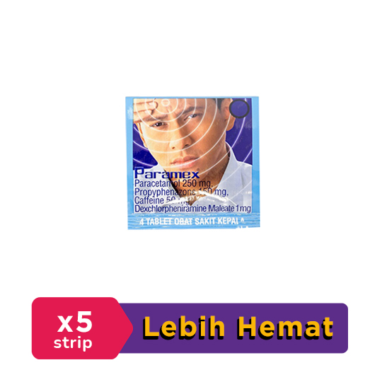 Paramex 5 Strip (4 Tablet/Strip) - Hemat Borongan - Kegunaan, Efek ...