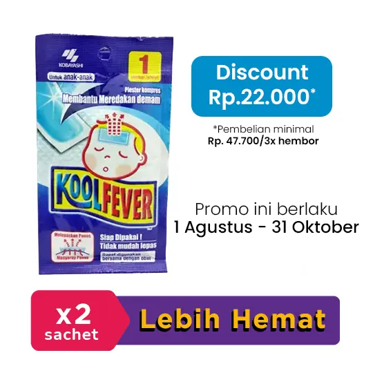 Koolfever for Child 2 Sachet - Hemat Borongan - Kegunaan, Efek Samping ...