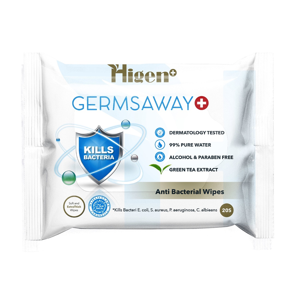 Higen Germsaway + Anti Bacterial Wipes 20 Lembar - Kegunaan, Efek ...