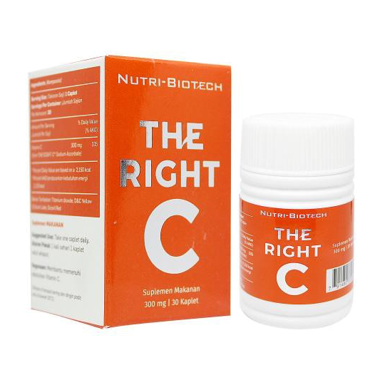 Nutri Biotech The Right C 300 mg 30 Tablet - Kegunaan, Efek Samping ...