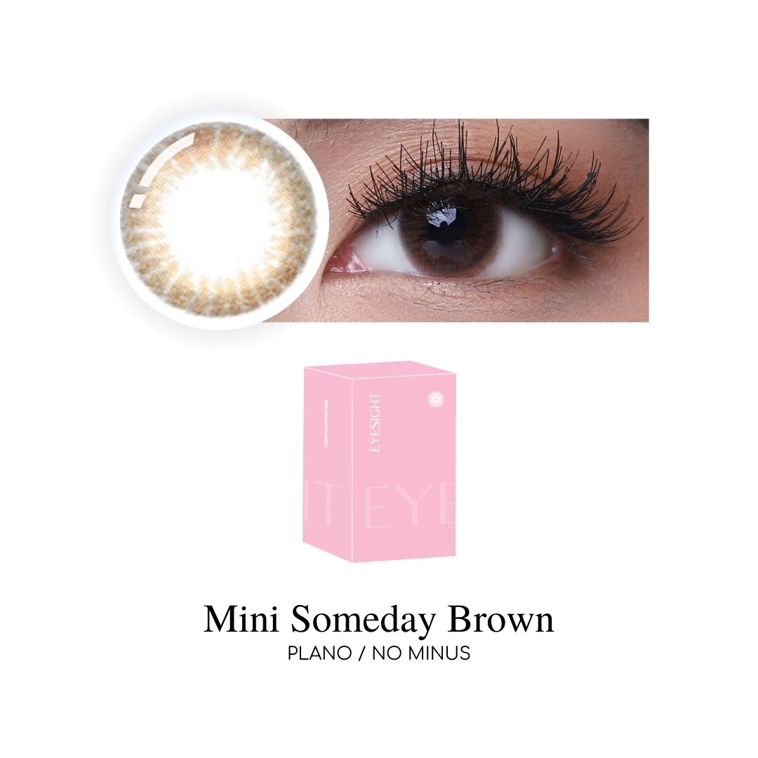Eyesight Kitty Kawaii Mini Someday Brown Softlens Plano/No Minus ...
