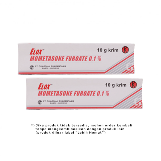 Elox 0.1% Cream 10 g 2 Tube - Hemat Borongan - Kegunaan, Efek Samping ...