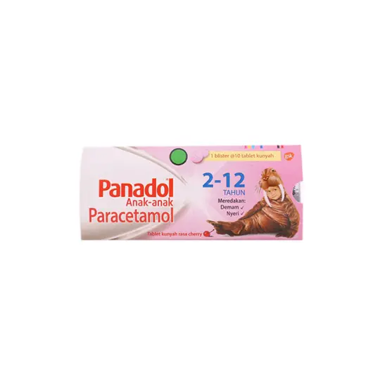 PANADOL ANAK-ANAK 120 MG 10 CHEWABLE- Kegunaan, Efek Samping, Dosis dan ...