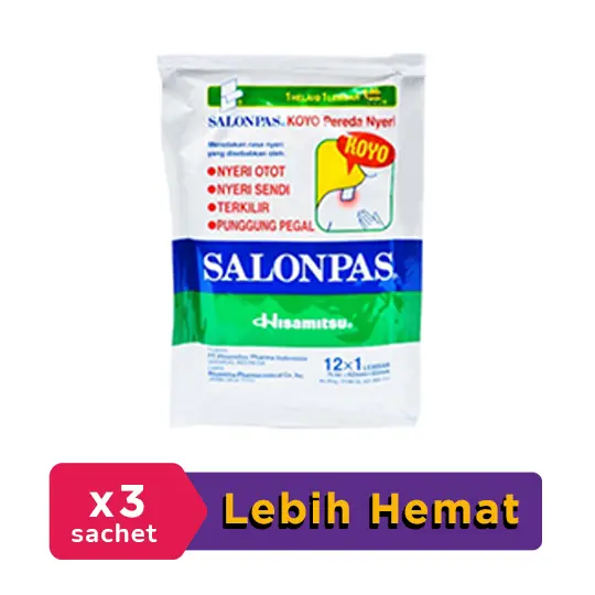 Salonpas Koyo 3 Sachet (12 Lembar/Sachet) - - Efek Samping, Dosis dan ...