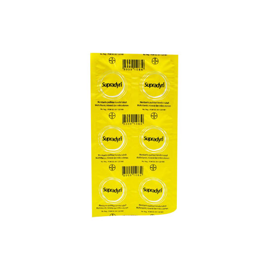 Supradyn 6 Kaplet - Kegunaan, Efek Samping, Dosis dan Aturan Pakai ...