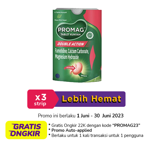 Promag Double Action 3 Strip (6 Tablet/Strip) - Hemat Borongan ...