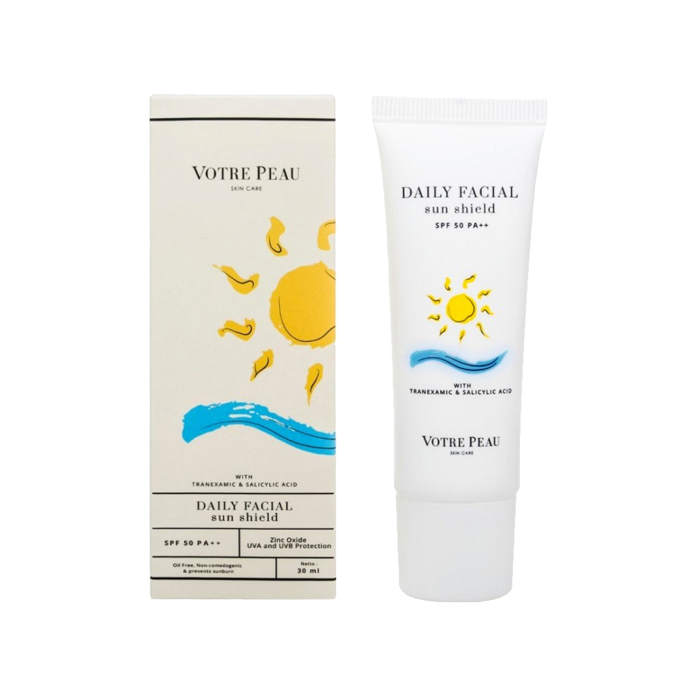 Votre Peau Daily Facial Sun Shield SPF 50 PA++ 30 ml - Kegunaan, Efek Samping, Dosis dan Aturan ...