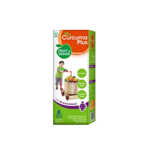 Curcuma Plus Fruit And Veggie Blackcurrant Sirup 200 ml - Kegunaan ...