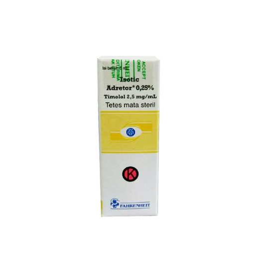 ISOTIC ADRETOR 0.25% EYE DROPS 5 ML - Kegunaan, Efek Samping, Dosis dan ...